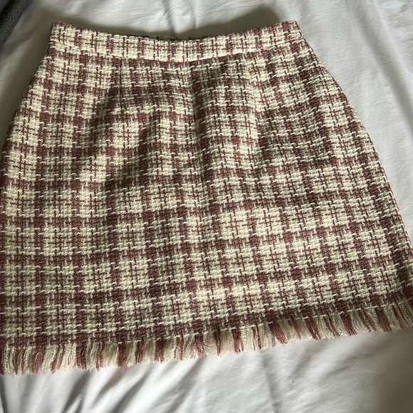 Skirts | Skirt Mauve And Cream Colored | Poshmark